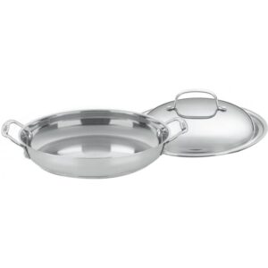 cuisinart 725-30d chef's classic stainless 12-inch everyday pan with dome cover, silver