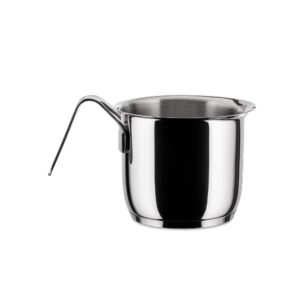 a di alessi,ajm302 "pots & pans", milk boiler in 18/10 stainless steel mirror polished,2 qt ¼ oz