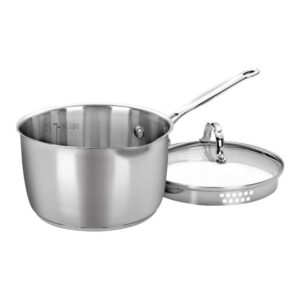 cuisinart 7193-20p chef's classic stainless 3-quart cook and pour saucepan with cover