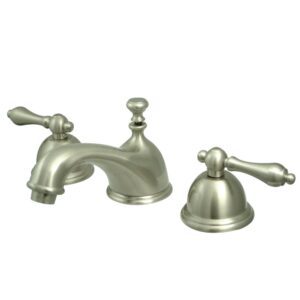 elements of design es3968al widespread lavatory faucet with lever handle, brushed nickel