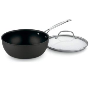 cuisinart 635-24 chef's classic nonstick hard-anodized 3-quart chef's pan with cover