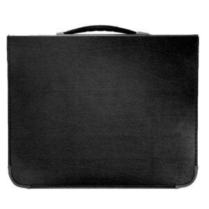 prat start 2 presentation case, rigid cover, multi-ring binder with 10 sheet protectors, spine-mounted handle, 22 x 17 inches, black (s2-2241)