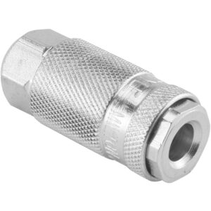 milton (s-790) 1/4" fnpt female l-style coupler - steel,silver