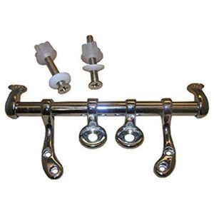 lasco 14-1051 toilet seat hinge with bolts and nuts fit most, chrome plated metal