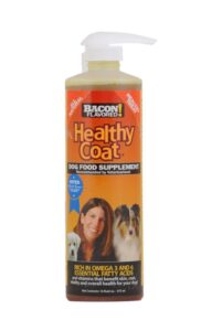 healthy coat dog food supplement: pint. excessive shedding, itching, hot spots, allergies, immune system