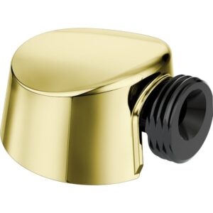 moen a725p round drop ell handheld shower wall connector, polished brass