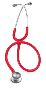 3m littmann classic ii pediatric stethoscope, 2113r, stainless steel chestpiece, 28" red tube