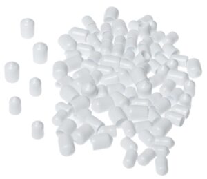 closetmaid 75350 24 large and 60 small end caps, white, 84-pack