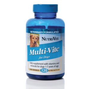 nutri-vet multi-vite chewables for adult dogs | daily vitamin and mineral support to help maintain peak condition | 120 count