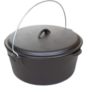 cajun classic 9-quart seasoned cast iron dutch oven - gl10488s