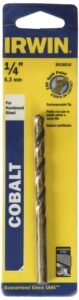 irwin tools irwin drill bit 1/4 x 4 cobalt