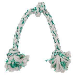 booda fresh n floss 3 knot tug rope dog toy, x-large, spearmint