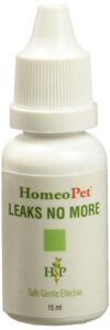 homeopet leaks no more 15ml bottle