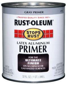 rust-oleum 8781502 stops rust aluminum flat primer, 32 fl oz (pack of 1)