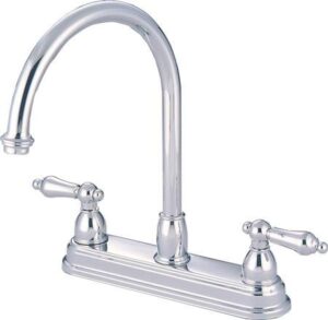 elements of design eb3745px chicago two handle 8" center kitchen faucet, oil rubbed bronze