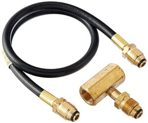 mr. heater f273737 2-tank hook-up kit with tee and 30-inch hose assembly with p.o.l. male ends,multicolored,regular