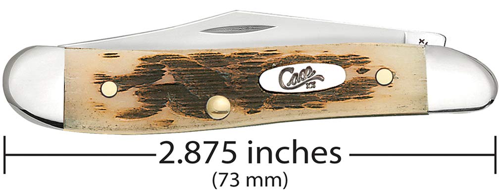 Case XX WR Pocket Knife Amber Bone Peanut Item #045 - (6220 SS) - Length Closed: 2 7/8 Inches