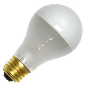 bulbrite 60a19f/sb inside frost half chrome 60w a shape bulb