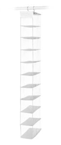 whitmor 10 section hanging shoe shelf