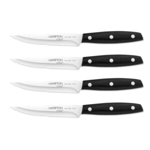 hampton forge mirage–4piecesteak knifeset–black