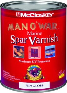 man o' war spar varnish, gloss, quart