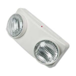 tatco swivel head twin beam emergency lighting unit, 12 3/4"w x 4"d x 5 1/2"h, white