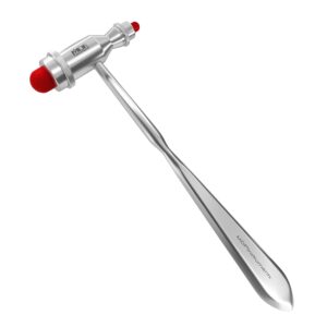 mdf instruments, tromner neurological reflex hammer with pointed tip handle for cutaneous and superficial responses - free-parts-for-life & lifetime warranty - red (mdf555-02)