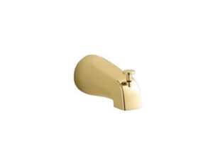 kohler k-389-s-pb 4 5/8" wall mount pull-up diverter tub spout brass