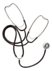 labtron teaching stethoscope, black, student and medical assistant accessories, 540