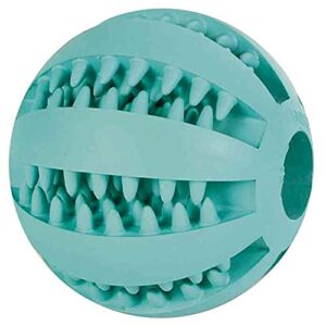 trixie denta fun natural rubber mint flavour baseball, 7 cm