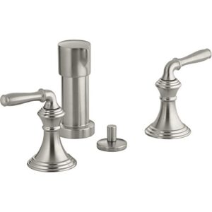 kohler k-412-4-bn devonshire vertical spray bidet faucet, vibrant brushed nickel