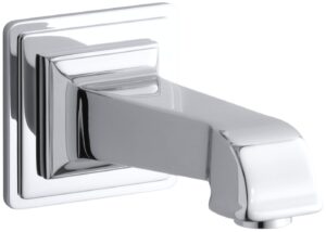 kohler k-13139-a-cp pinstripe pure wall-mount bath spout, polished chrome