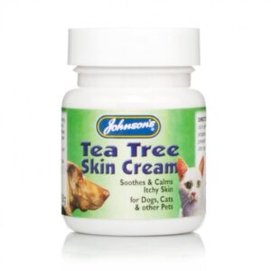 johnsons dog & cat tea tree antiseptic skin cream 50g