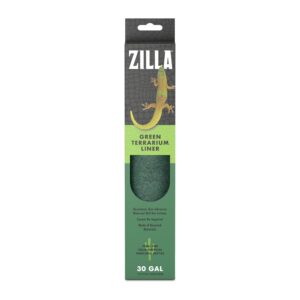 zilla reptile terrarium bedding substrate floor liner, green, 30g, 11.75" x 35.5"