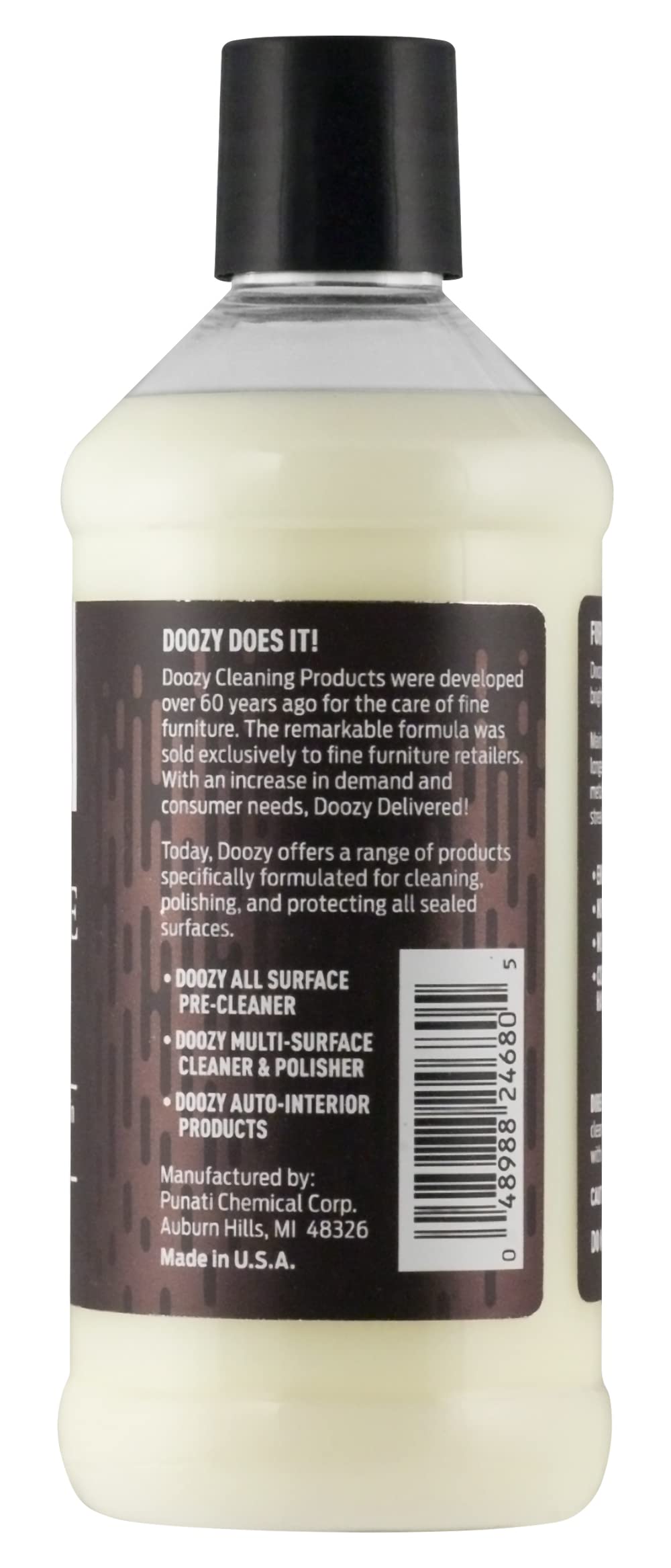 Doozy 16 oz Furniture & Cabinet Polish for All Wood & Metal, Leather & Glass - Oak, Teak, Dark & Light Wood - Best to Clean, Restore, Protect, Shine & Conceal Fine Surface Scratches