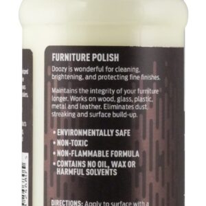 Doozy 16 oz Furniture & Cabinet Polish for All Wood & Metal, Leather & Glass - Oak, Teak, Dark & Light Wood - Best to Clean, Restore, Protect, Shine & Conceal Fine Surface Scratches