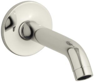 kohler purist(r) wall-mount non-diverter bath spout, 35 degrees, vibrant polished nickel, .5