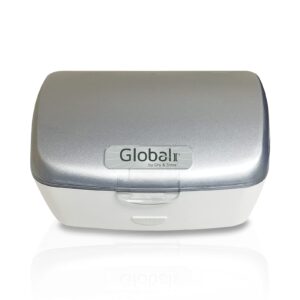 global ii by dry & store | electric hearing aid dehumidifier with uv-c lamp sanitizer