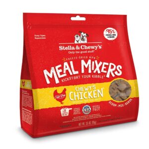 stella & chewy's freeze dried raw chewy’s chicken meal mixers – dog food topper for small & large breeds – grain free, protein rich recipe – 3.5 oz bag