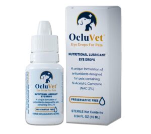 ocluvet eye drops for pets | clinically studied antioxidants for pets with cataracts | made in the usa | includes 2% n-acetyl-l-carnosine (nac) | 16ml