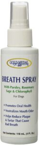 gold medal pets breath spray for dogs and cats, 4 oz.