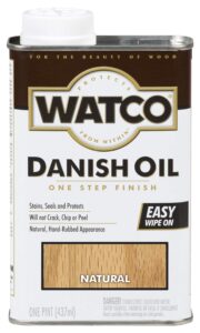 watco 242219 danish oil wood finish, low voc, pint, natural