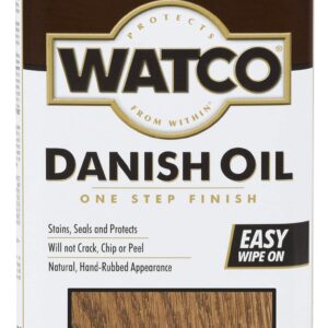 Watco 242221 Danish Oil Wood Finish, Low VOC, Pint, Dark Walnut