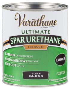 varathane 242180h classic clear oil based outdoor spar 275 voc urethane, quart, gloss finish