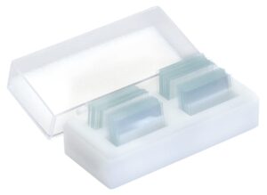 grafco micro cover glasses, 22 x 22 mm, number 1 (0.13 - 0.18 mm thickness), square microscope glass slide coverslips, pack of 200, 3704