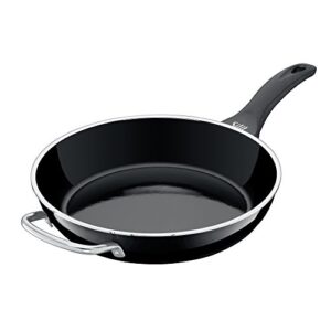 silit 2110233152 uncoated professional with flame protection silargan functional ceramic frying pan, black, 28 cm