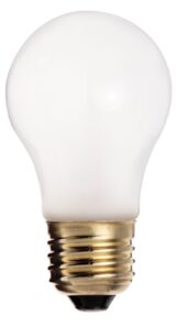 satco s3949 130v medium base 15-watt a15 household lamp, frosted,white