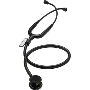 mdf instruments, md one® stainless steel premium dual head pediatric stethoscope - all black (mdf777c-bo)