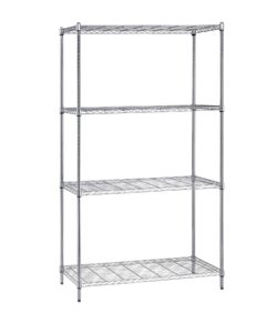 quantum storage systems wr63-2448c starter kit wire shelves chrome 4 shelves 63" h x 48" w x 24" d