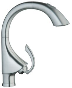 k4 single-handle pull-out kitchen faucet with dual spray